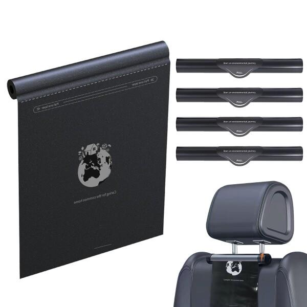 PAVIKE 車用ゴミ袋(5 卷) 車用ゴミ箱 ロール式 専用ゴミ袋 使い捨て大容量 展開後のサイズが約 26cm×21.5cm 20枚 入り×5セット 清潔 防水 簡単取付商品コード：55079650397型番：5-巻ゴミ袋サイズ：26c...