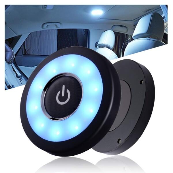 XCSOURCE 車内灯 吸着式 車 LED ライト 3パターン色切替 ルームランプ 車内ライト ワードローブ マグネット内蔵 耐衝撃 本棚 超高輝度 USB充電 青光 白光 ブルー ホワイト JPW002商品コード：55079663954...