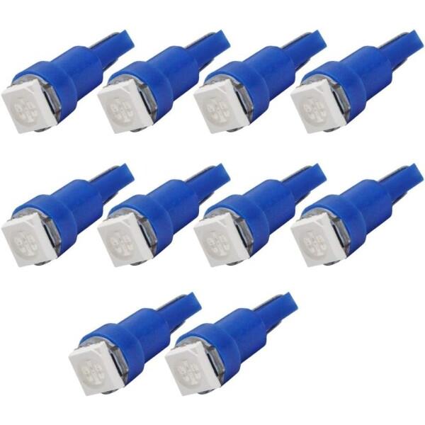Biqing T5 LED電球5050 1SMD ルームランプ led 車内灯 ブルー1W DC12V車内機器クラスターゲージLEDライトダッシュボード信号LED電球（10個入り）商品コード：55079664527型番：Q1-T5-1SMD...