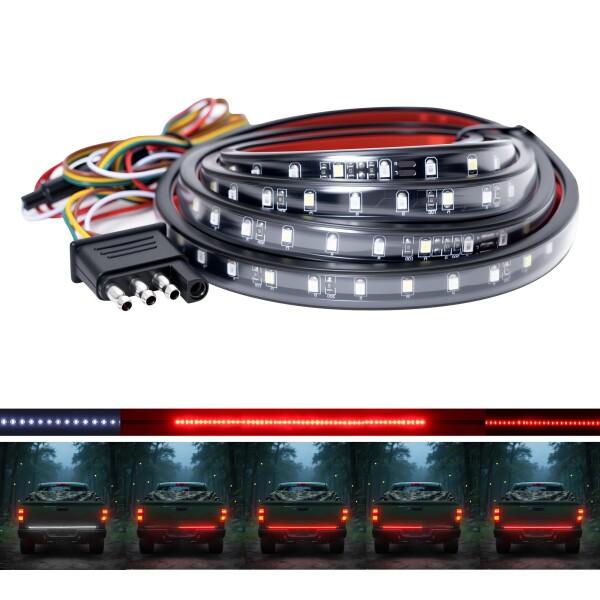 Ligrel 60インチ トラックテールゲートランプバー - 赤色のドライビング/ターンシグナルと白色のリバースライト搭載LEDブレーキランプバー、108個のLED防水ランプバー、ピックアップ用商品コード：55079665350型番：TRL...
