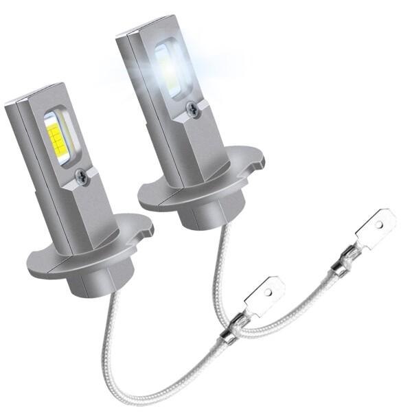 AUTOXBERT H3 LEDフォグランプ 高輝度 3570SMDチップ 6000K ハロゲンより3倍明るい 角度調整可能 ledバルブ純正交換 車検対応 無極性 ノイズ対策 ホワイト DC12V車用 2個入商品コード：550796662...