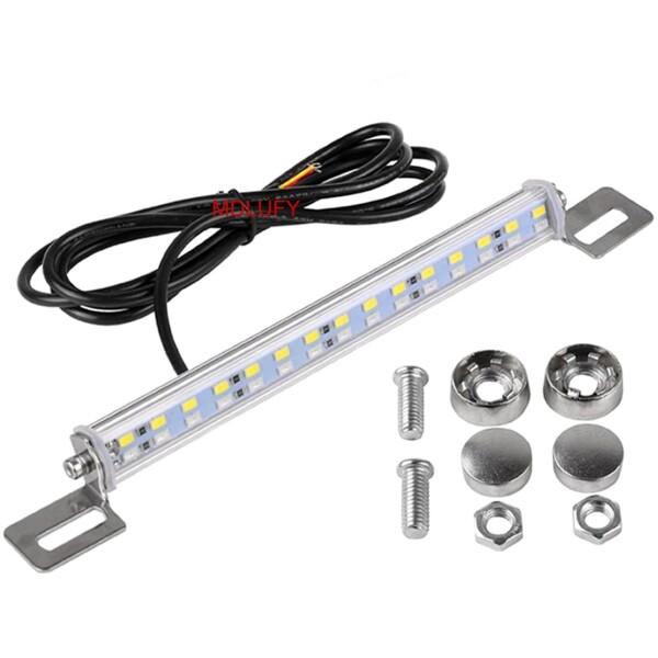 MDLUFY LED ストロボライト, 12V 30SMD 5630, デュアルカラー ホワイト/レッド, 25cm x 3cm, 防水 汎用 ライセンスランプ, バックアップ/ブレーキランプ機能付き 車警告灯 リアフォグランプ商品コード：...