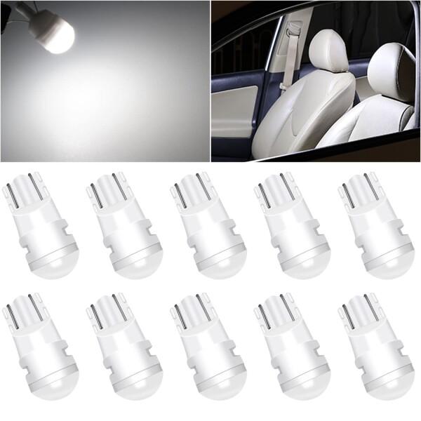 Ever-Bright T10 LED ホワイト 3連 2835SMD バルブ ウェッジ球 ルームランプ ポジションランプ セラミック製ライト 円形拡散レンズ DC12V 10個商品コード：55079667754型番：T10-2835-3S...