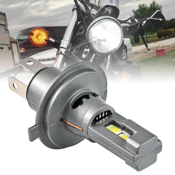 AUTOXBERT H4/HS1 バイクLEDヘッドライト バルブ h4/9003 フォグランプ 6000K 爆光50W 5倍明るさアップ 冷却ファン付き 2個入 新基準車検対応 無極性 ノイズ抵抗 一体型 12V汎用 車用/バイク用商品コ...