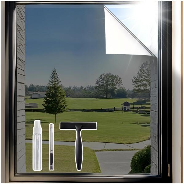 Coavas 遮光シート 遮光フィルム 窓ガラス目隠しフィルム 窓 防寒 マジックミラー 結露防止シート 断熱シート 窓 目隠しシート 外から見えない uvカット 遮光断熱 日差し対策 賃貸OK 飛散防止 紫外線カット 水で貼る 剥がせる ...