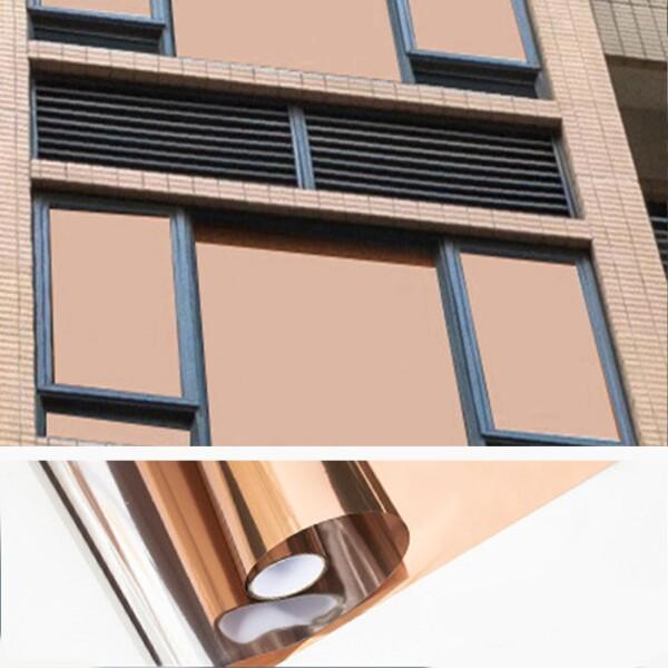 Guranko 窓用フィルム  遮光 断熱 窓ガラス目隠しフィルム IR/赤外線カット UV/紫外線カット 飛散防止 窓用フィルム 静電吸着式 ガラスフィルム 浴室 書斎 リビング 玄関 オフィスなどに特に適しています (ブラウン, 50x...