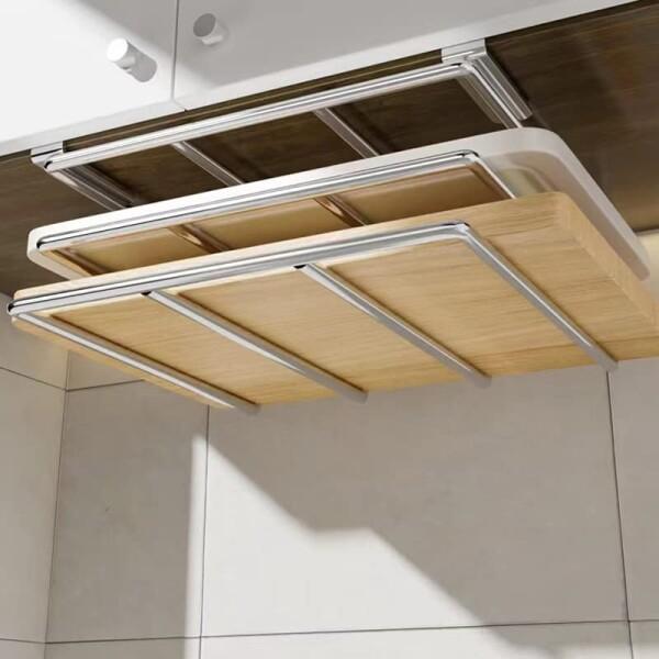 GOENDR まな板 収納 戸棚下まな板ホルダー 2段まな板スタンド キッチン 布巾ハンガー 吊り戸棚 吊り下げラック 戸棚下ラック キッチン吊り戸棚下 ステンレス製 穴あけ不要 ネジ止め不要商品コード：55079674437型番：ANBA...