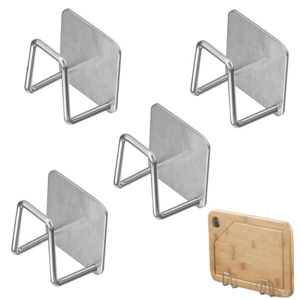 キャビネット下まな板ホルダー まな板ホルダー ラック収納 ステンレススチール 棚下カウンターまな板 ワイヤータイプ まな板オーガナイザー 粘着パッド付き 4個商品コード：55079674447型番：Holder0123サイズ：1.77 x ...