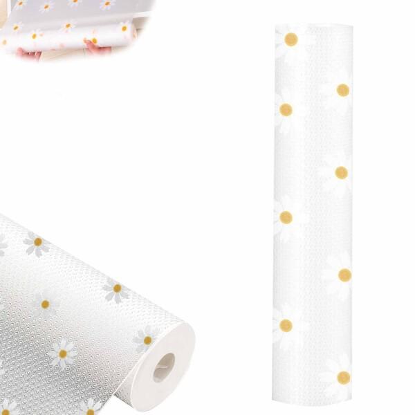 KASELIN 食器棚シートおしゃれ キッチンシート下敷きマット Eva 引き出しシェルフとキャビネットライナー 接着剤不要 裁断可能 プリント柄 抗菌 無臭 水洗い可能 抗菌 防湿 防油 引き出し キッチンに適用 家具保護 (30cm*3...