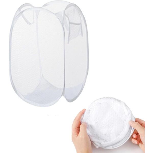 Mirhua ランドリーバスケット 折畳み 縦型 大容量 カゴ収納 バスケット洗濯物 袋 かご 持ち運び可能 軽量 洗濯物入れかご取っ手付き 通気性 (縦型 ホワイト) (36*36*58)商品コード：55079676472型番：d563サ...