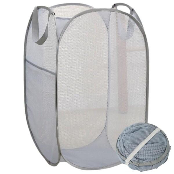 karim 洗濯カゴ 洗濯かご 折りたたみ ランドリーバスケット 大容量 73L 縦型 洗濯物入れ 脱衣カゴ 持ち手付き ランドリー用 ボックス バッグ コンパクト 収納 メッシュ 便利 (縦型（1個）)商品コード：55079676535型...