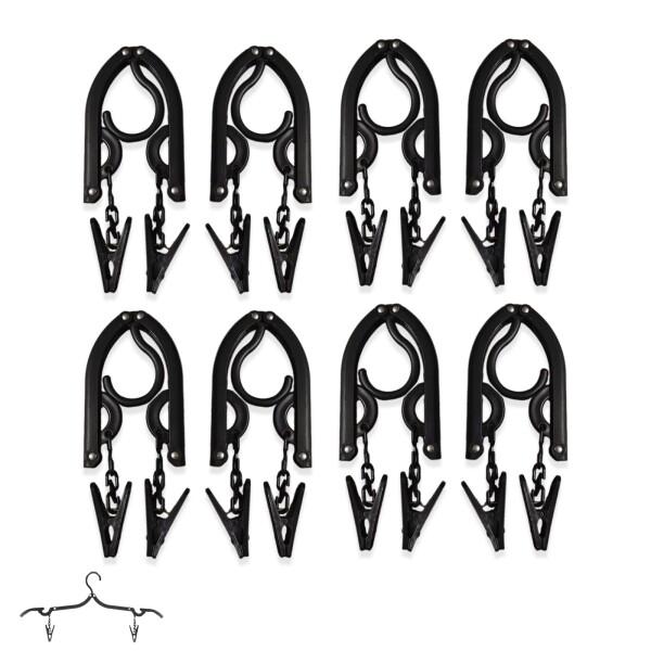 Mirhua 折り畳み式 携帯用 洗濯 物干し 折りたたみハンガー 旅行用 コンパクト収納可能 便利 軽量 多機能 省スペース (8, ブラック)商品コード：55079676557型番：折り畳みハンガーサイズ：標準カラー：ブラック【商品詳細...