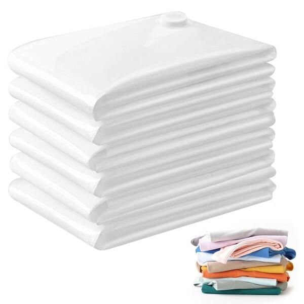 真空圧縮収納袋 衣類圧縮袋 収納 60 x 80 cm 6個入り 圧縮袋 衣類 敷布団 収納 大容量 防塵防湿 カビ ダニ対策 省スペース 再利用可能 引越し 衣替え 出張 旅行商品コード：55079678078型番：301-29825サイ...