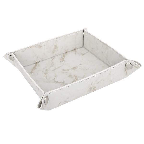 トレイ 小物トレー Luxspire PUレザー製 四角ボタン式 畳める 時計・鍵・小銭・アクセサリー収納 小物収納 小物入れ ボタントレー Sサイズ マーブル柄商品コード：55079678694型番：P723314238067サイズ：シン...