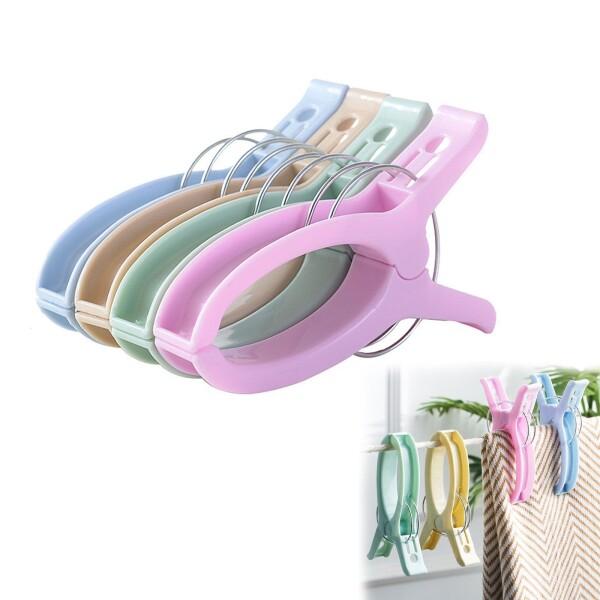 HUIKKJP 洗濯ばさみ 大 洗濯バサミ 4 個入り大型?力洗濯ばさみ 特大サイズ 防風滑り止め 布団/タオル?用?商品コード：55079680829型番：その他サイズ：小さいカラー：カラー強力な挟持安定抗風:太くて弾力性の高い金属輪を備...