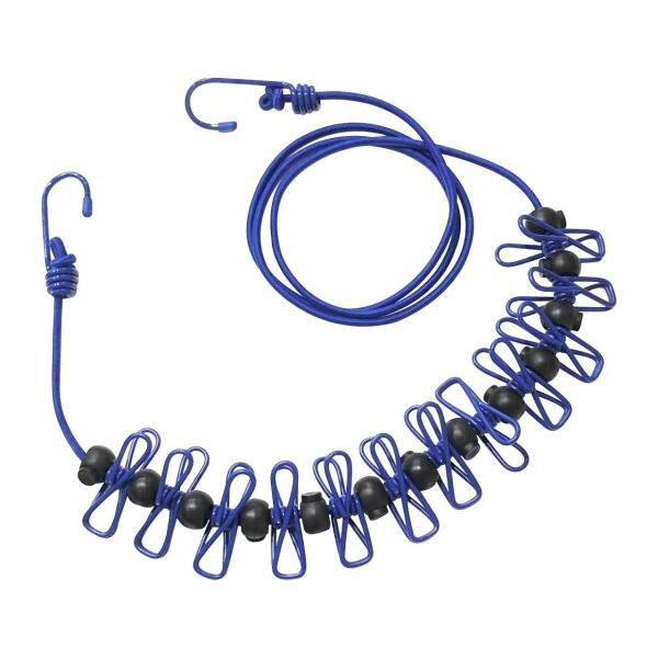 オーディオファン 洗濯ロープ 旅行用 洗濯物干し 洗濯紐 物干しロープ 大型フックとゴム製ロープで旅行の洗濯物干しに最適 玉止めストッパー 強力洗濯ハサミ 室内物干し 部屋干し 洗濯 旅行 出張 海外旅行 便利グッズ 1.6m ブルー商品コ...