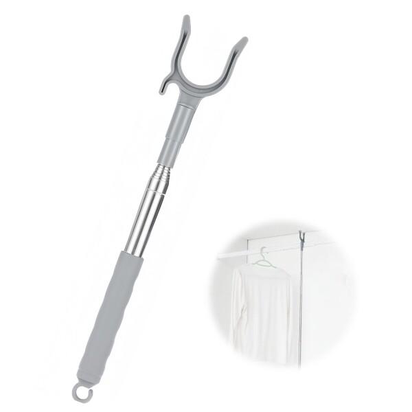 【発売日：2024年06月24日】PAVIKE 竿上げ棒 竿上げ 物干し棒 調節可能 伸縮式 洗濯物干し吊り下げ棒 衣類クローゼットフックポール 天井/屋外/部屋/浴室（グレー）商品コード：55079680855型番：PAVIKE-z177...