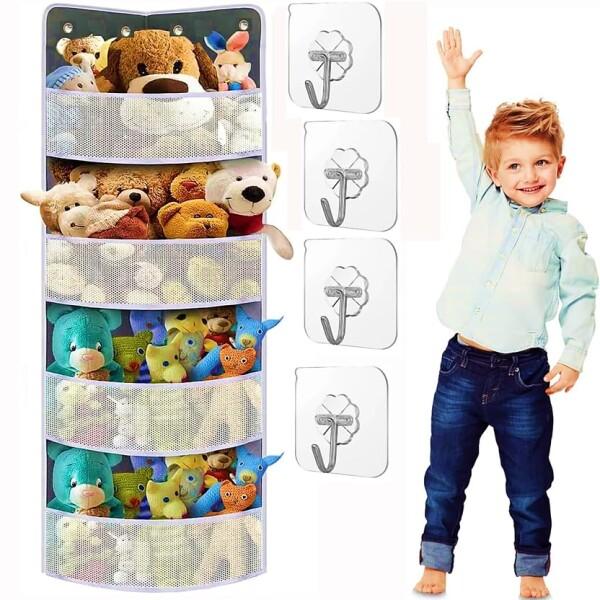 ウォール ポケット 収納 壁掛け 4段 大容量 小物 整理 子供部屋 クローゼット リタ商会商品コード：55080847228型番：NUIB4cサイズ：Ｌ4poketカラー：ブラック【インテリア感覚】 このおもちゃ収納ラックは、子供たちの可...