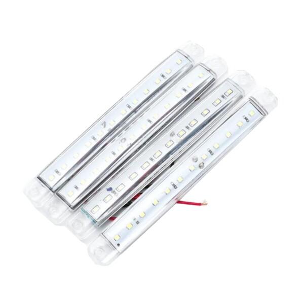 LICHIFIT マーカーランプ サイドマーカー LED ランプ トラック 船用 12V/24V兼用 高輝度 IP68 防水 警告灯 信号灯 ウインカー マーカーランプ LEDマーカー デコトラ 4個セット ホワイト商品コード：550808...
