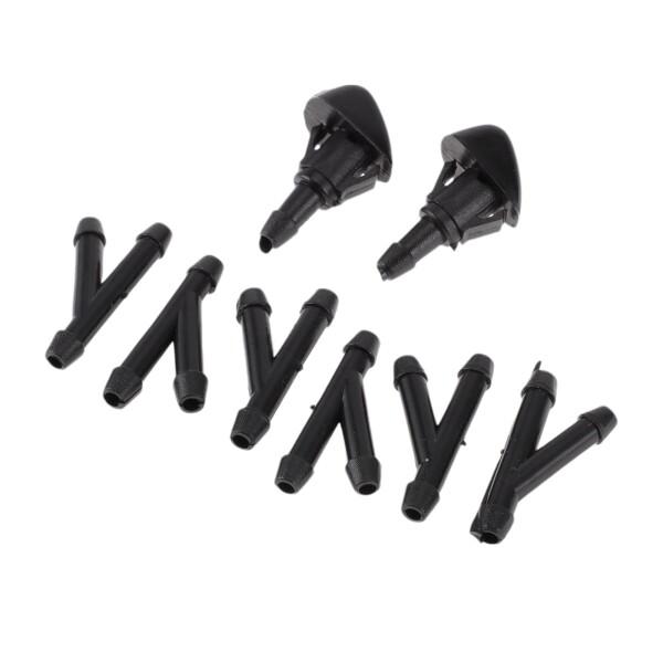 RATCHROLL Hondaに対応シビック1987-2005用フロントウインドシールドウォッシャーノズル 6個のYホースコネクター付き車用76810SWAE01ブラックプラスチック1セット商品コード：55080848069型番：76810...