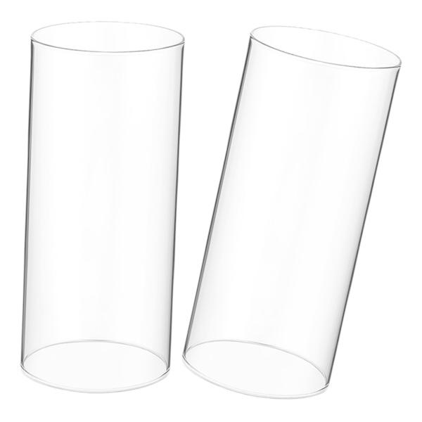 Zerodeko クリアガラスキャンドルホルダー 2個セット 防風キャンドルカバー 直筒型シリンダー 6×6×2.4インチ デスクトップ用 キャンドルシェード商品コード：55080848166型番：NSX030005UE9Bサイズ：15.0...