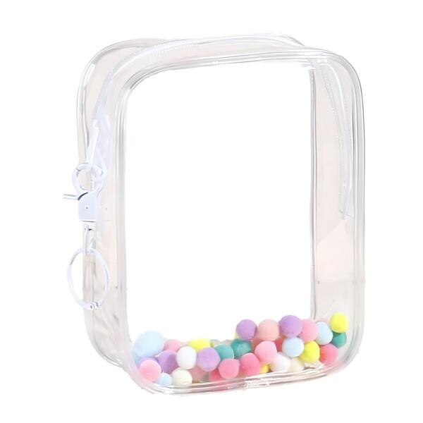 ENN LLC クリアバッグ ぬいぐるみ用 持ち運びバッグ (クリア)商品コード：55080848405型番：ENN-470カラー：クリアポンポンボール付きで、大切なぬいぐるみを水や塵からしっかりと保護します。透明なPVC素材を使用している...