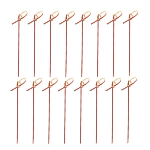 OUNONA 使い捨て竹製カクテルピック 4.7インチ 赤ビーズ結び目付き 厚みのあるフルーツ＆前菜用スティック 200本セット パーティー用品商品コード：55080848589型番：HD2Y5229S18XIサイズ：12X2X3cmカラー...