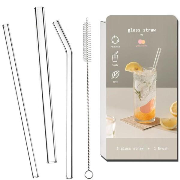 peach&amp;life ガラスストロー マイストロー 3本セット ブラシ付き ガラス製(通常)商品コード：55080848612型番：PL-0011サイズ：通常カラー：クリア【セット内容】 普通のタイプx1、曲がったタイプx1、タピオ...