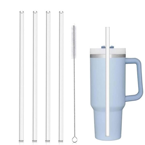 交換用ストロー クリアプラスチック PE製 安全無毒 再利用可能 クリーニングブラシ付き コップアクセサリーパック (4)商品コード：55080848647型番：Telendricサイズ：30 cmカラー：透明スタンレー グラス用に設計: ...