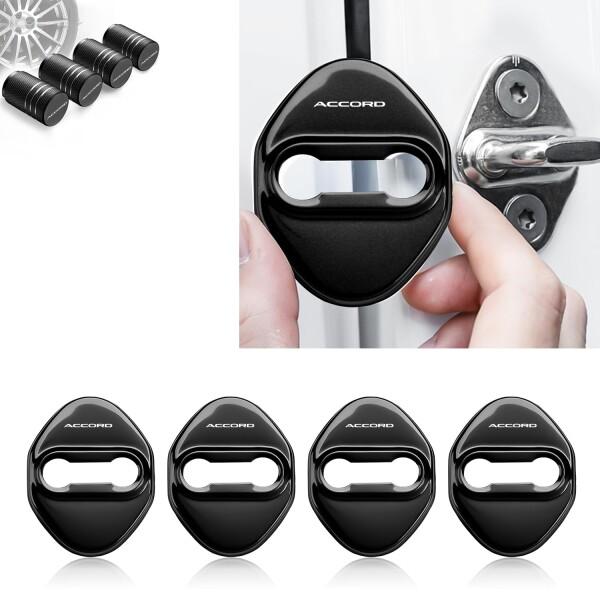 アコード 専用 ドアストライカーカバー ドアロックカバー 新型 ACCORD アコード cy2 cv3 cr6 カスタム 内装パーツ アクセサリー 高級鏡面ステンレス製 独創 改良式 ドア保護 4個セット, 贈り物: タイヤ バルブキャップ...