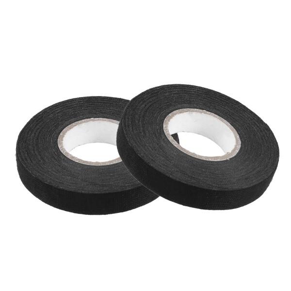 VekAuto マフラーテープ 2個 0.6" x 50ft 粘着式排 気ラップ 自動車用電気ハーネスラップ ノイズ保護 ポリエステル ブラック商品コード：55080849820型番：00f08d02a230811jpカラー：Blackユニ...