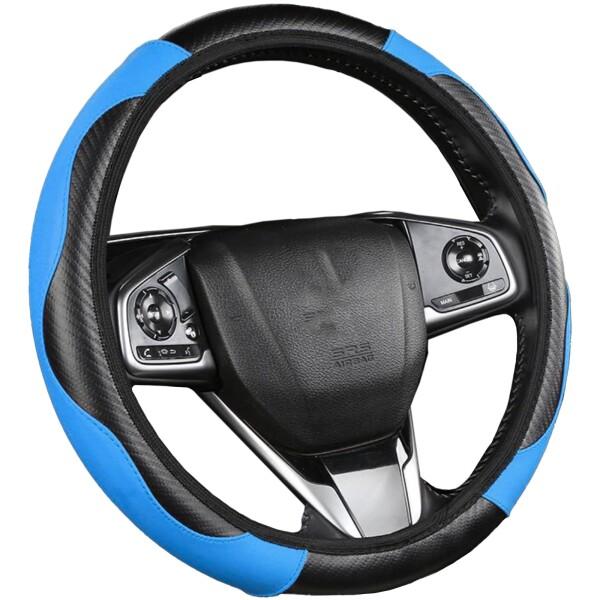 karim ハンドルカバー D型 O型 ステアリングカバー 汎用 車用 普通車 軽自動車 内装 カスタム パーツ 滑り止め 汚れ防止 通気性 ハンドル 保護 青 (ブルー)商品コード：55080850601型番：0224GS6GSC2カラー...