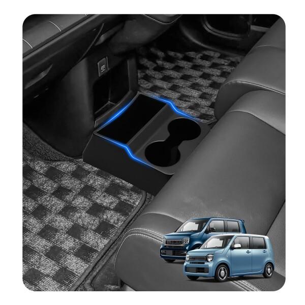 ホンダ N-WGN 専用コンソールボックス ドリンクホルダー 収納ボックス 増設 簡単設置 小物収納 整理整頓 ABS 樹脂 内装カスタムパーツ アクセサリー N-WGN Custom JH3 JH4（2019年8月〜）置くだけ パーツ 多...