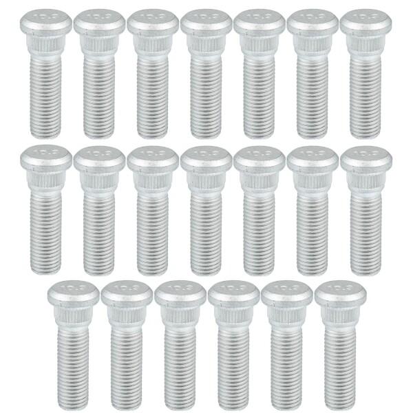 Hihaha ホイールスタッドボルト 番号90942-02049/90942-02017 M12-1.5 Lexusに対応 トヨタに対応 Scionに対応 フロントリア左右ホイールラグスタッド 合金鋼 14.20mmローレット シルバートー...