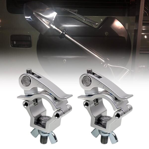 Kiload スコップホルダー 汎用 ジムニー 固定4WD オフロード クロカン 背面 取り付け シルバー 2個セット商品コード：55080851221カラー：シルバー[オフロード車に最適] スコップホルダーは、オフロード車の背面にスコップ...