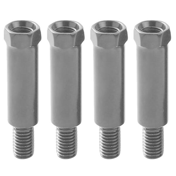 EsiFare バイク ミラー 延長アダプター 8mm 4個入り バイクミラー変換アダプター 正ネジ・負ネジアダプターバイク バイクミラーアダプター8mmロング 高さ調整スペーサー 正逆ネジ変換 硬度が高く 耐久性があり 取付が簡単 (正8...