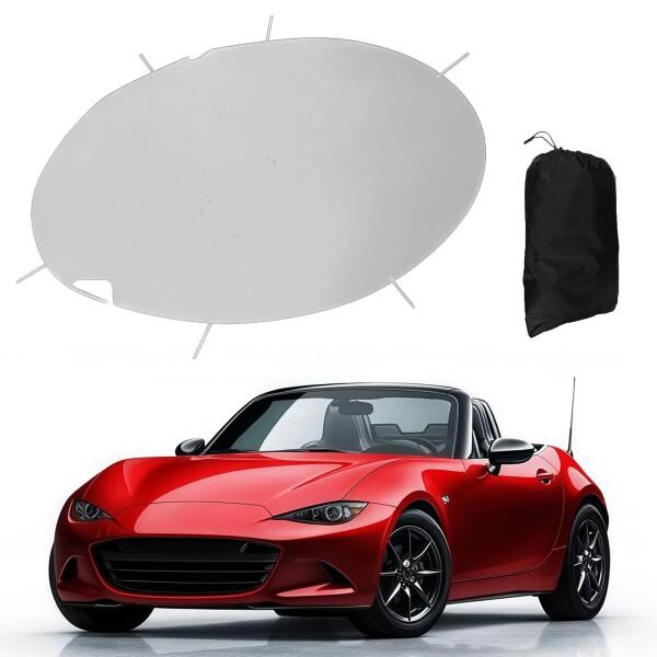 車カバー マツダ ロードスターハーフカバー ND5RC 2015〜2024 ボディーカバー 420D高密度 防水防塵 UVカット 凍結・雹・落ち葉対策 車体カバー ロードスター アクセサリー 防風ロープ 裏起毛 幌劣化防止 四季対応 収納袋...