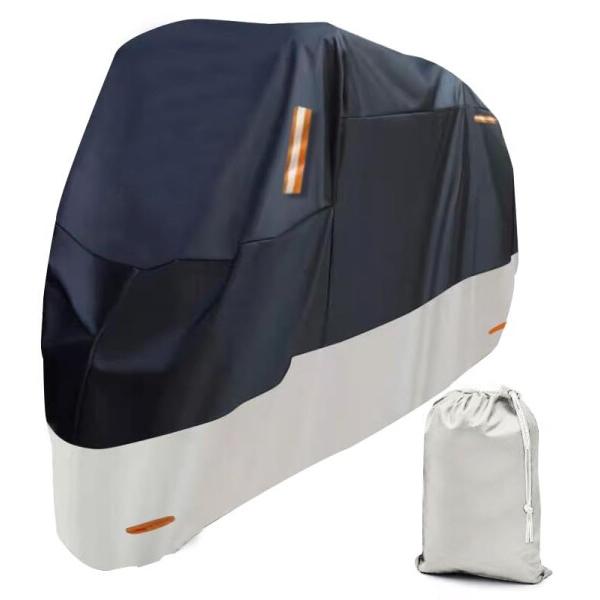 バイクカバー 厚手 420D 大型 原付 125cc 250cc 400cc 中型 防水 耐熱 高耐久 溶けにくい 紫外線カット 盗難防止 破れにくい（シルバー・XL）商品コード：55080853165型番：Bk-001サイズ：XLカラー：...