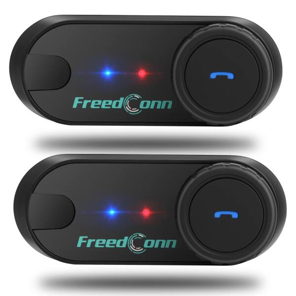 FreedConn T-COM VB バイクインカム Bluetooth 5.1 最大3人接続 800m長距離通話 音楽共有 バイク用インカム FMラジオ 日本語音声案内 高交換性 ヘルメット対応 ハンズフリー通話 (2台)商品コード：55...
