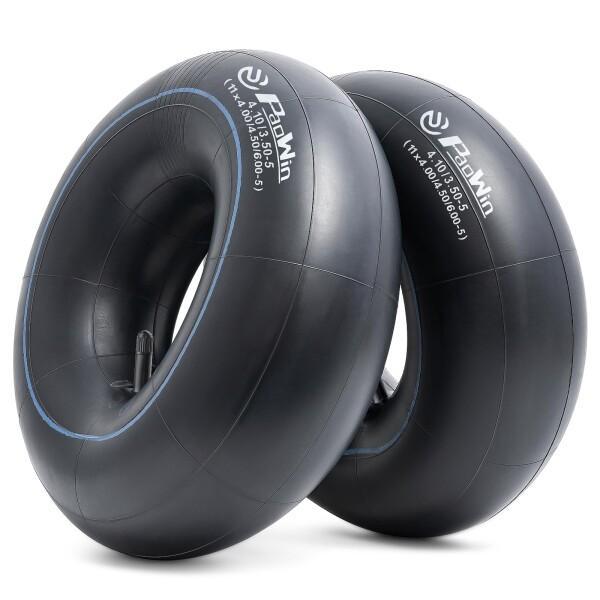 PaoWin 2本,4.10-5 チューブ,バルブ TR13,3.50-5 チューブ,4.10/3.50-5 タイヤチューブ,適用 4.10-5 3.50-5 11x4.00-5 11x4.50-5 11x6.00-5 手押し車/ハンドカー...