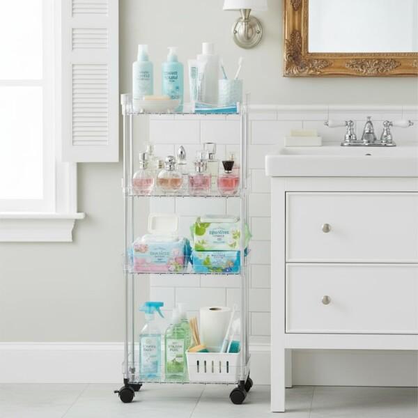 Ismerely キッチンワゴン 4段 キッチン ワゴン キャスター付き 小物 食品 調味料 ペットボトル 隙間収納 収納ワゴン 台所収納 冷蔵庫横 洗面所 収納 浴室 隙間ラック商品コード：55080853481型番：JP-JX3CZLZ...