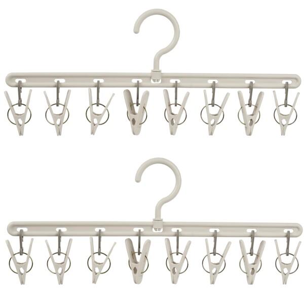 AMUU 洗濯物干し 小さい 洗濯物 ハンガー 洗濯ピンチ 2本組 16ピンチ 角ハンガー プラスチック ピンチハンガー カラー 携帯物干し 収納便利 下着靴下小物物干しハンガー商品コード：55080853688型番：AMJP2PLYJ00...