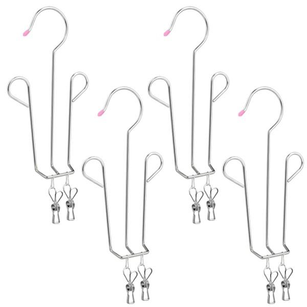 ARESACHI シューズハンガー 靴干しハンガー 靴 乾燥 収納 ピンチハンガー ステンレス (4)商品コード：55080853717カラー：シルバー【靴を吊るせる】靴を吊るして干せるので、水がしっかり下に落ちて乾きやすくなります。靴の中...