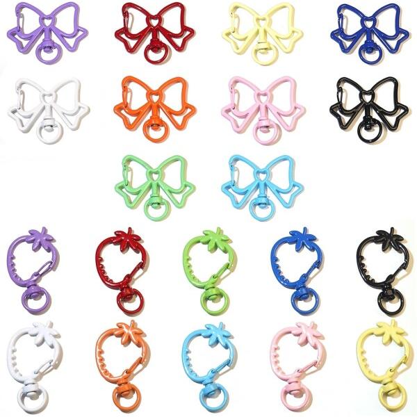 KSYN KO-KO キーホルダー金具 60個セット イチゴとリボン型 スイベルフック 10色 360度回転 ハンドメイド DIY 手芸用品 可愛い キーリング アクセサリー商品コード：55080854809型番：RKEY1003-0カラー...