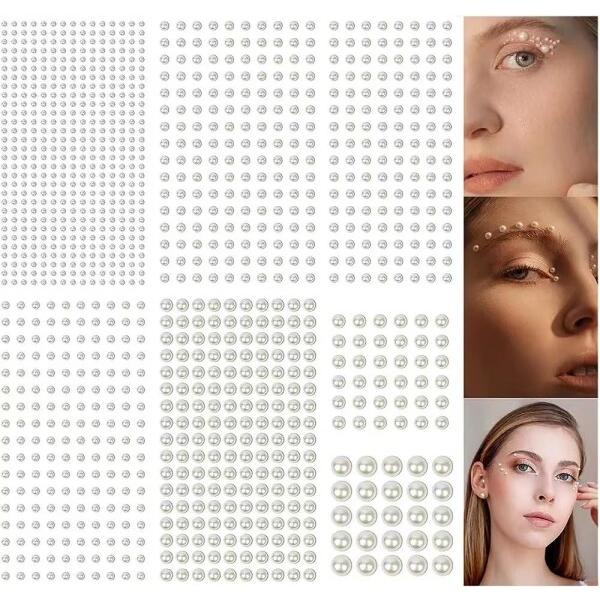 DUOLEIMI パール ステッカー フェイスステッカー 7枚 自己粘着性 ラインストーンステッカー アイメイク デコパーツ 真珠 ネイルパーツ デコレーション シール DIY 手芸 装飾商品コード：55080855015型番：VI86サイ...