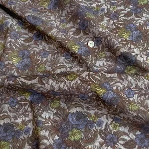 nora. FR1361-G 植物柄 花柄 モチーフ柄 フラワー ボタニカル アンティーク シック おしゃれ ジャガード ゴブラン織り風 デジタル プリント unique パッチワーク pattern cotton fabric コットン ...