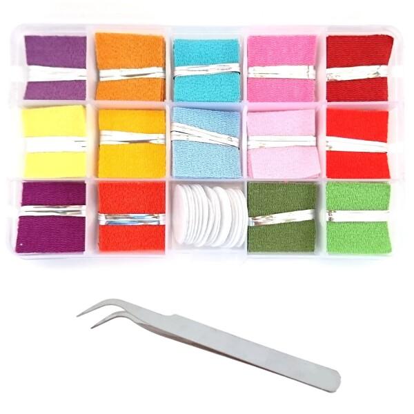 ちりめん つまみ細工 ミニ 布 生地 セット （ピンセット付き） カット済み はぎれ クロス 和柄 手作り ハンドメイド DIY アクセサリー かんざし 髪飾り ブローチ ブーケ 小物 細工 材料 花 柄 生地 無地 手芸 裁縫 和服 着物...