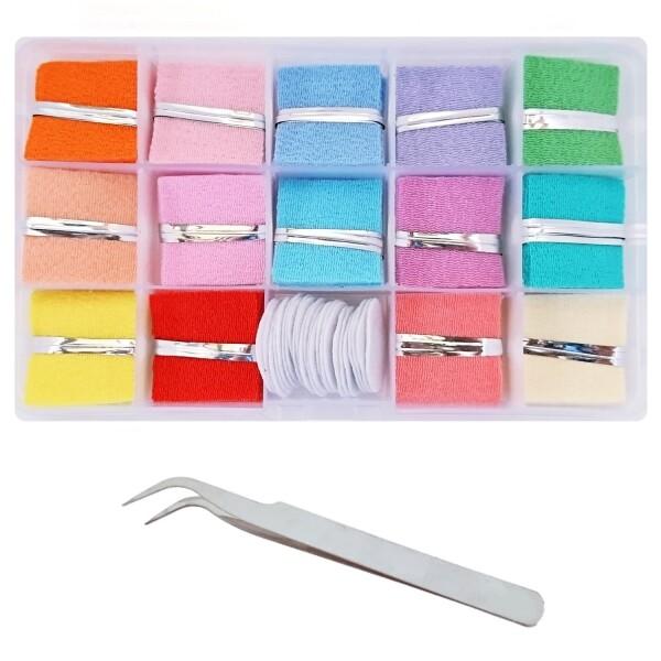 ちりめん つまみ細工 ミニ 布 生地 セット （ピンセット付き） カット済み はぎれ クロス 和柄 手作り ハンドメイド DIY アクセサリー かんざし 髪飾り ブローチ ブーケ 小物 細工 材料 花 柄 生地 無地 手芸 裁縫 和服 着物...