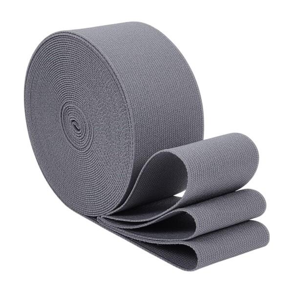 BENECREAT 約8m/8.75ヤード ニットゴムバンド 5cm幅 広織ゴム 縫製用ゴムバンド 編み込みストレッチ 弾性バンド 伸縮性 服 ベルト交換 裁縫 手作り素材 衣服縫製工芸 グレー商品コード：55080856571型番：OCO...