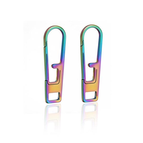 VIPERADE VAT1-L 大型チタン製ジッパープル交換用、スーツケース、荷物、バックパック、スポーツバッグ用高耐久ジッパープルタブ修理キット、チタン製カラビナキーチェーンミニ (2 カラフル)商品コード：55080856841型番：V...